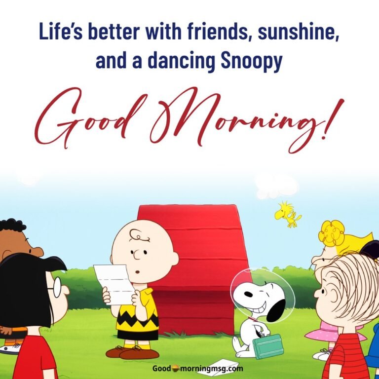 Good Morning Snoopy Charlie Brown and Friends - goodmorningmsg.com ...