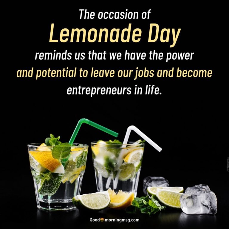 Happy National Lemonade Day 2025 Poster And Images - goodmorningmsg.com ...