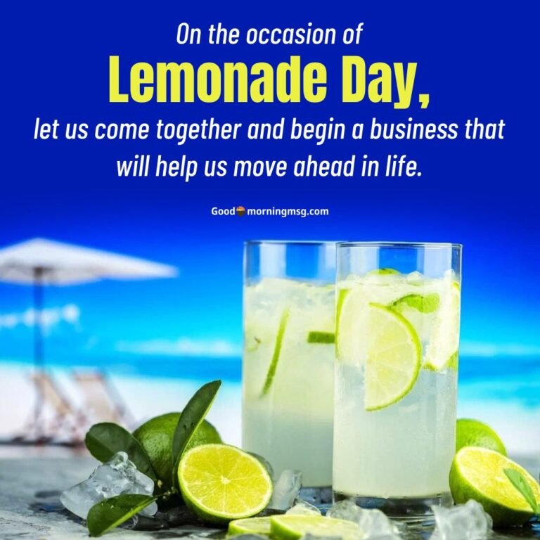 Happy National Lemonade Day 2025 Poster And Images - goodmorningmsg.com ...