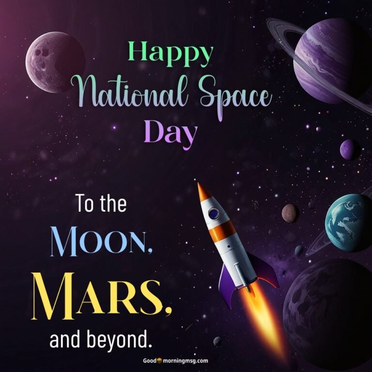 National Space Day 2025 ISRO Quotes Images - goodmorningmsg.com ...