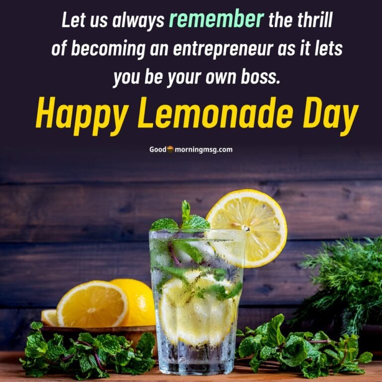 Happy National Lemonade Day 2025 Poster And Images - goodmorningmsg.com ...