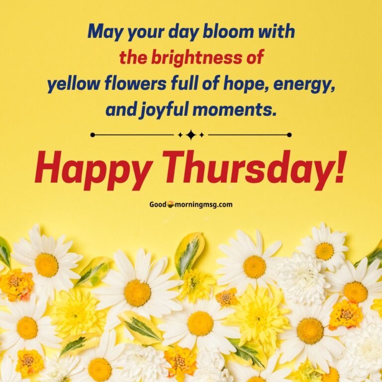 Happy Thursday With Yellow Flower Full HD Download - goodmorningmsg.com ...