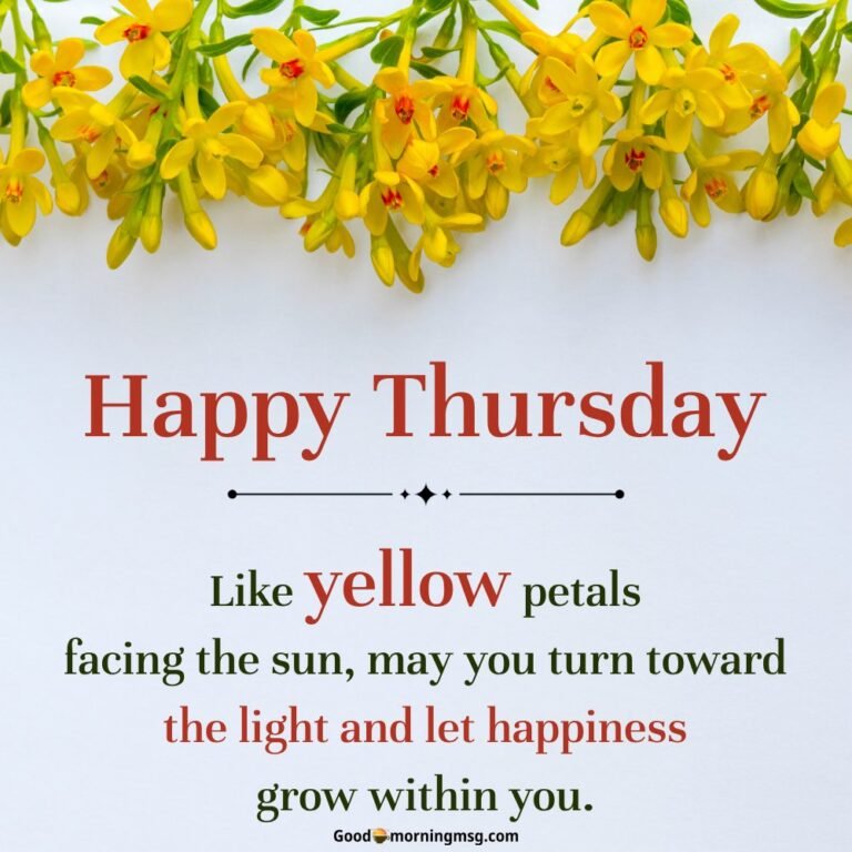 Happy Thursday With Yellow Flower Full HD Download - goodmorningmsg.com ...
